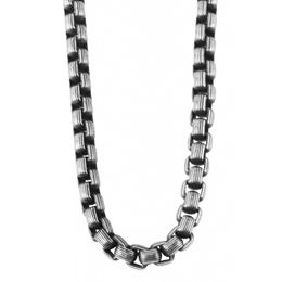 Adelia&acute;s Kette ohne Anh&auml;nger ADELIA&acute;S "Damen Edelstahl Venezianerkette Halskette" Gr. 43, silber (silberfarben, geschw&auml;rzt), Halsketten, Damen, 43, Edelstahl