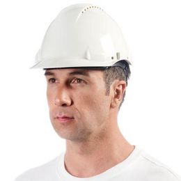 3M Schutzhelm G3000CUVWPRO1, kurzer Schirm, bel&uuml;ftet, Kopfband verstell- und drehbar, UV-Sensor, wei&szlig;