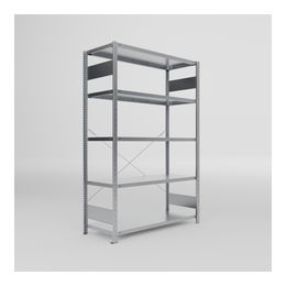 META Fachbodenregal S3 CLIP 2000 x 1300 x 500 mm verzinkt mit 5 Fachb&ouml;den 230 kg Fachlast (9900013332)