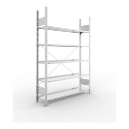 META B&uuml;roregal S3 COMPACT 1850 x 1250 x 300 mm verzinkt mit 5 B&ouml;den Fachlast 80 kg (200178000)