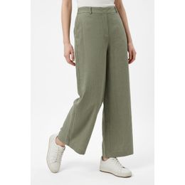 Culotte Only "ONLSIESTA HW LIN BL CLEAN CULOT PNT NOOS", Damen, Gr. S (36), N-Gr, gr&uuml;n (deep lichen gr&uuml;n), Web, Obermaterial: 80% Viskose, 20% Leinen, unifarben, 7/8-L&auml;nge, Hosen Culotte, mit Leinen