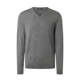 Strickpullover Maerz Muenchen "Maerz Muenchen 420400 Strickpullover Herren Bekleidung", Herren, Gr. 50, grau, 100% Wolle, V-Ausschnitt, Pullover Strickpullover