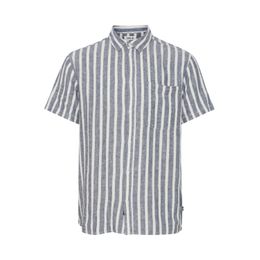 !Solid Kurzarmhemd SOLID "Kurzarmhemd SDFried", Herren, Gr. XL, N-Gr, blau (insignia blau), Obermaterial: 58% Leinen LI. 42% Viskose CV., Hemden