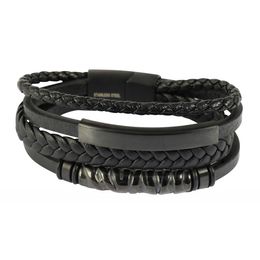 Adelia&acute;s Edelstahlarmband ADELIA&acute;S "Herren Armband aus Edelstahl" Gr. 19, schwarz, Armb&auml;nder, Herren, 19, Edelstahl, Edelstahlarmband