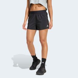 Laufshorts adidas Performance "RUN ESS SHOR W", Damen, Gr. XL, N-Gr, schwarz, innenbeinl&auml;nge ca. 10 cm, Obermaterial: 100% Polyester, Hosen