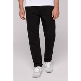 Comfort-fit-Jeans CAMP DAVID, Herren, Gr. 30, L&auml;nge 32, schwarz (deep schwarz), Denim/Jeans, Material: 98% Baumwolle, 2% Elasthan, Zusatz: Enth&auml;lt nichttextile Teile tierischen Ursprungs (Badge), unifarben, comfort fit, Jeans, mit hoher Leibh&ouml;he