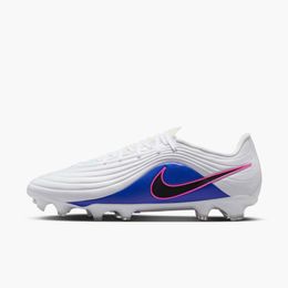 Fu&szlig;ballschuh Nike "TIEMPO MAESTRO ACADEMY FG/MG", Herren, Gr. 40,5, wei&szlig;, schwarz, racer blau, pink blast, Synthetik, Textil, Schuhe Fu&szlig;ballschuh, Au&szlig;ensohle f&uuml;r Rasenpl&auml;tze und f&uuml;r feste B&ouml;den