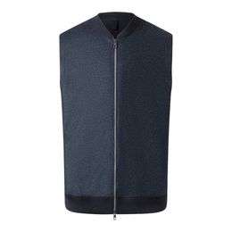 Strickweste Maerz Muenchen "Maerz Muenchen 561401 Strickweste Herren Bekleidung", Herren, Gr. 50, blau, 100% Wolle (Merino), Westen Strickweste