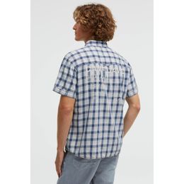 Kurzarmhemd CAMP DAVID, Herren, Gr. 4XL, Normalgr&ouml;&szlig;en, blau, Web, Material: 100% Baumwolle, regular fit normal, B&uuml;ndchen, Hemden, aus Baumwolle