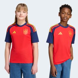 Fu&szlig;balltrikot adidas Performance "RFEF H JSY FANY", Jungen, Gr. 140, vivid rot, Obermaterial: 100% Polyester, Rundhals, Trikots Fu&szlig;balltrikot
