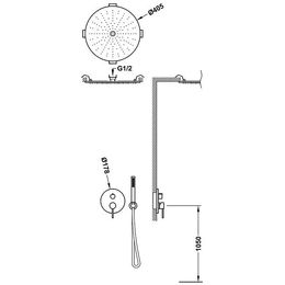 Tres Bausatz 3 Wege Unterputz Einhebelmischer Rapid box f&uuml;r die Dusche , 26237301 26237301