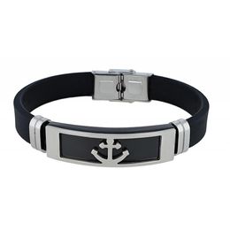 Adelia&acute;s Edelstahlarmband ADELIA&acute;S "Unisex Armband aus Edelstahl" Gr. 17, silber schwarz, Armb&auml;nder, Damen, 17, Edelstahl, Edelstahlarmband