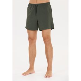Badeshorts Virtus "Kansae", Herren, Gr. L, US-Gr&ouml;&szlig;en, dunkelgr&uuml;n, 100% Polyester, unifarben, Badehosen Badeshorts, mit elastischem Bund und Kordelzug