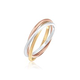 Fingerring Elli "Wickelring Trio Trini Basic 925 Silber" Gr. 52, bunt, Fingerringe, Damen, 52mm, ohne Stein, Silber 925 (Sterlingsilber), 1,6mm, Fingerring