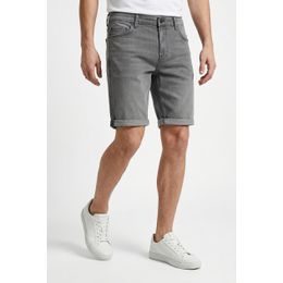 Only & Sons Shorts ONLY & SONS "ONSPLY PIM DNM SHORTS", Herren, Gr. XL, N-Gr, medium grau denim, Web, Obermaterial: 65% Baumwolle, 18% Polyester, 15% Viskose, 2% Elasthan, unifarben, regular fit, Hosen Shorts