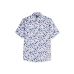 Businesshemd OLYMP "OLYMP Luxor, modern fit, New Kent", Herren, Gr. 39, Normaler Arm, bunt (marine), 100% Baumwolle, Hemden