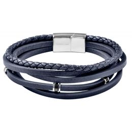 Adelia&acute;s Edelstahlarmband ADELIA&acute;S "Unisex Armband aus Edelstahl" Gr. 19, blau silber, Armb&auml;nder, Damen, 19, Edelstahl, Edelstahlarmband