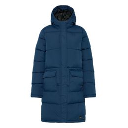 Wintermantel oxmo "Wintermantel OXMinna", Damen, Gr. M, blau (marineblaus), Obermaterial: 100% Polyester PES., M&auml;ntel Wintermantel