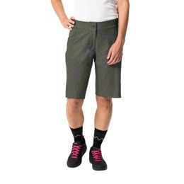 Fahrradhose Vaude "Wo Ledro Print Shorts", Damen, Gr. 36, N-Gr, khaki, Obermaterial: 88% Polyester, 8% Elasthan, 4% sonstige Fasern. Futter: 92% Polyester, 8% sonstige Fasern, Hosen Fahrradhose, f&uuml;r Radsport, sportlicher Stil, schnell trocknendes Material