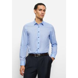 Businesshemd OLYMP "OLYMP Level Five, body fit, New York Kent", Herren, Gr. 39, Normaler Arm, bleu, 100% Baumwolle, Hemden