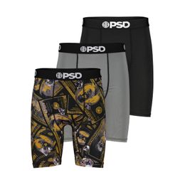 Boxershorts PSD "3 PACK - CASH OUT Herren", Herren, Gr. L, multi, 88% Polyester, 12% Elasthan, Unterhosen