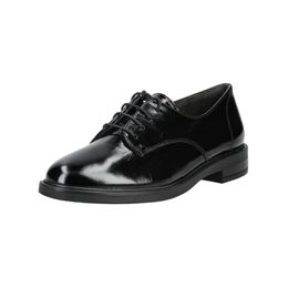 Schn&uuml;rschuh Paul Green "Paul Green Halbschuhe Glattleder", Damen, Gr. 38,5, schwarz, Glattleder, Schuhe Schn&uuml;rschuh
