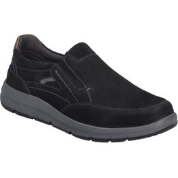 Slipper Josef Seibel "Giuseppe 09, schwarz-kombi", Herren, Gr. 43, schwarz (schwarz, kombi), Obermaterial: 100% Rindsleder Leather cow., Schuhe Slipper