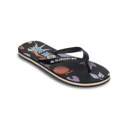 Sandale Quiksilver "One Piece Molokai Art", Herren, Gr. 13(46), schwarz, Obermaterial:Obermaterial: 100% Synthetik, Futter: 100% Synthetik, Laufsohle: 100% Schwammgummi;, Schuhe Sandale