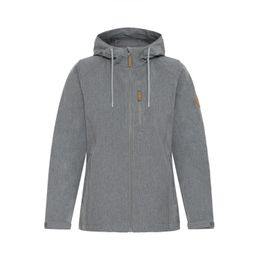 Softshelljacke North Bend "Softshelljacke NBThory W Softshell W-PRO 8.000 mit wasserdichter Beschichtung", Damen, Gr. 36, grau (dunkelgrau melange), Obermaterial: 96% Polyester PES. 4% Elasthan EL., Jacken Softshelljacke