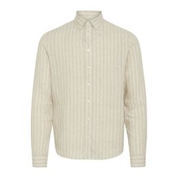 Leinenhemd Casual Friday "Leinenhemd CFDallas", Herren, Gr. 3XL, N-Gr, grau (plaza taupe), Obermaterial: 80% Leinen LI. 20% Baumwolle CO., Hemden