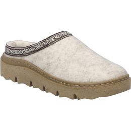 Hausschuh Josef Seibel "Carmaux 06, natur-kombi", Damen, Gr. 37, beige (natur, kombi), Obermaterial: 100% Textilmaterial TEXMAT., Schuhe Hausschuh