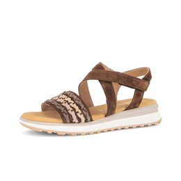 Riemchensandale Gabor "Riemchensandale", Damen, Gr. 35,5, braun, Schuhe Riemchensandale