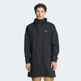 Regenjacke adidas terrex "MT 2L RAIN PARK", Herren, Gr. M, schwarz, Obermaterial: 100% Polyester, Jacken Regenjacke