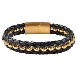 Adelia&acute;s Edelstahlarmband ADELIA&acute;S "Unisex Armband aus Edelstahl" Gr. 19, schwarz gold, Armb&auml;nder, Herren, 19, Edelstahl, Edelstahlarmband