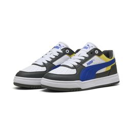 Sneaker Puma "Caven III Block Sneakers Jugendliche", Jungen, Gr. 35,5, shadow gray royal sapphire wei&szlig; blau, Obermaterial: Synthetik, Textil. Futter: Textil. Innensohle: Textil. Laufsohle: Gummi, Schuhe Sneaker