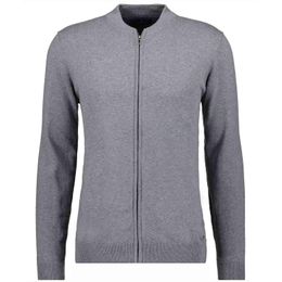 Strickfleecejacke Ragman, Herren, Gr. L5052, grau (mittelgrau), 95% Baumwolle 5% Kaschmir, Jacken