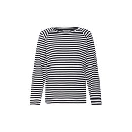 Sweatshirt oxmo "Langarmshirt OXNPubby", Damen, Gr. L, wei&szlig; (sanftes wei&szlig; mix), Obermaterial: 47% Baumwolle CO. 47% Modal CMD. 6% Elasthan EL., Sweatshirts Sweatshirt