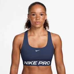 Sport-BH Nike "W NP DF 365 LS BRA", Damen, Gr. L, N-Gr, midnight nav, Obermaterial: 83% Polyester, 17% Elasthan, BHs Sport-BH, f&uuml;r sportliche Aktivit&auml;ten, glattes und elastisches Material