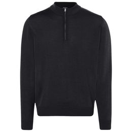 Strickpullover Maerz Muenchen "Maerz Muenchen 491300 Strickpullover Herren Bekleidung", Herren, Gr. 48, schwarz, 100% Wolle, Rundhals, Pullover Strickpullover