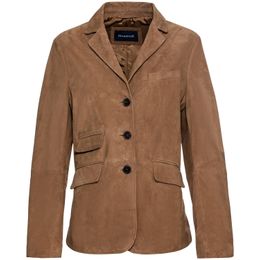 Highmoor Blazer aus Veloursleder Beige (Gr&ouml;&szlig;e: 36)