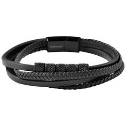 Adelia&acute;s Edelstahlarmband ADELIA&acute;S "Unisex Armband aus Edelstahl" Gr. 19, schwarz, Armb&auml;nder, Herren, 19, Edelstahl, Edelstahlarmband