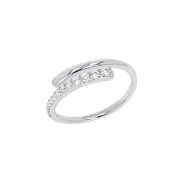 Fingerring Tom Tailor "Schmuck Geschenk Silber 925" Gr. 58, silberfarben, kristallwei&szlig;, Fingerringe, Damen, 58, Silber 925 (Sterlingsilber), 1,5mm, Fingerring, mit Zirkonia (synth.)