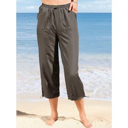 7/8-Hose Classic Basics, Damen, Gr. 36, Normalgr&ouml;&szlig;en, gr&uuml;n (khaki), 100% Polyester, unifarben, 7/8-L&auml;nge, Hosen 7/8-Hose