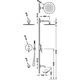 Tres Bausatz 3 Wege Unterputz Einhebelmischer Rapid box f&uuml;r die Dusche , 26237302 26237302