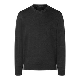 Strickpullover Maerz Muenchen "Maerz Muenchen 490500 Strickpullover Herren Bekleidung", Herren, Gr. 48, dunkelgrau, 100% Wolle, Rundhals, Pullover Strickpullover