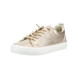 Sneaker Mustang Shoes "Mustang Shoes Sneaker Lederimitat", Damen, Gr. 37, beige, Lederimitat, Schuhe Sneaker
