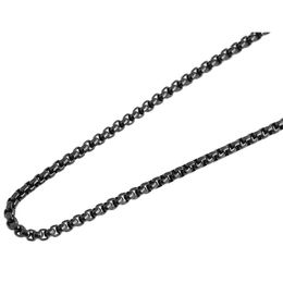 Adelia&acute;s Gliederkette ADELIA&acute;S "Unisex Halskette &ndash; Venezianerkette aus Edelstahl" Gr. 40, schwarz, Halsketten, Damen, 40, Edelstahl, Gliederkette, Sch&ouml;ne Geschenkidee zum Weihnachten