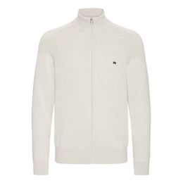 Strickjacke Kronstadt "Strickjacke KSEmil", Herren, Gr. L, grau (stone mix), Obermaterial: 100% Baumwolle CO., Strickjacken Strickjacke