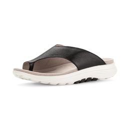 Dianette ROLLINGSOFT, Damen, Gr. 35, schwarz, Glattleder, Schuhe Dianette, Zehentrenner, Sommerschuh mit weichem Zehensteg, G-Weite