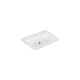 Villeroy & Boch V&B Schrank-Waschtisch Subway 3.0 65x47cm, eck., m 1 HL/mit &Uuml;berlauf, wei&szlig; ; Villeroy & Boch (4A706501)